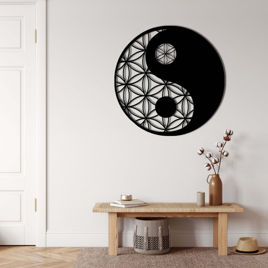 Lark Manor™ Yin Yang Metal Wall Art, Feng Shui Wall Decor, Zen Metal ...