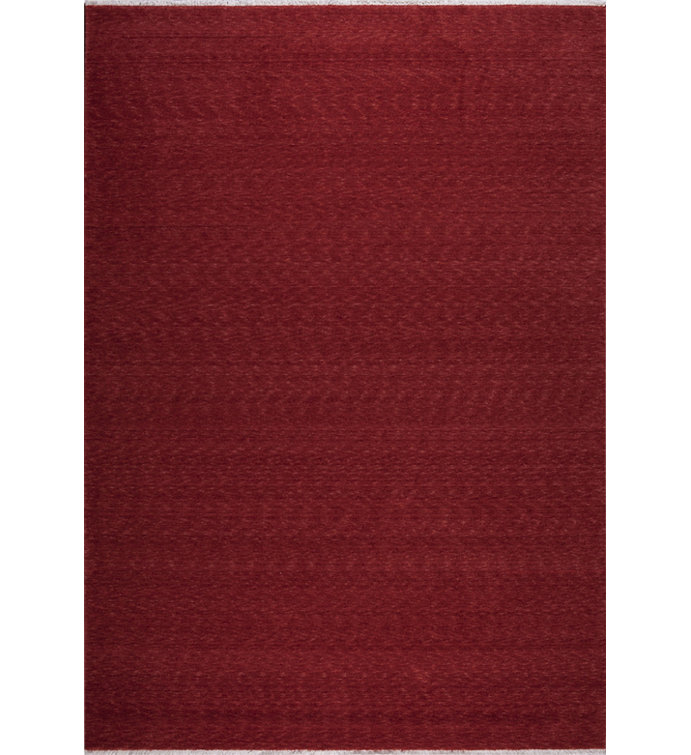 Ebern Designs Motaz No Pattern Machine Woven Red Area Rug | Wayfair.co.uk
