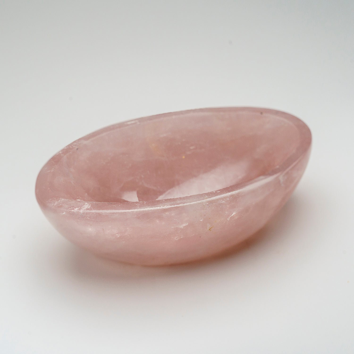 Astro Gallery of Gems Genuine Polished Rose Quartz Bowl From Brazil (2. ...