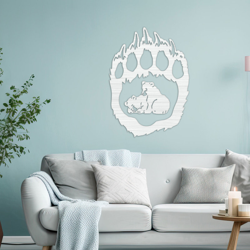 Millwood Pines Abstract Wall Art of Bear Pawprint and Cubs - ACM | Wayfair