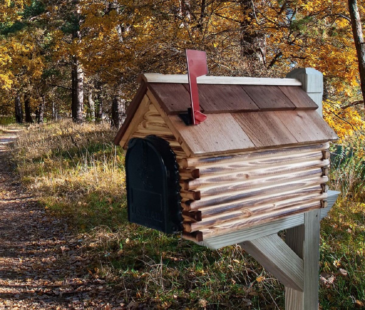 Amish Mailbox Amish Log Cabin Mailbox, Handmade - Wayfair Canada