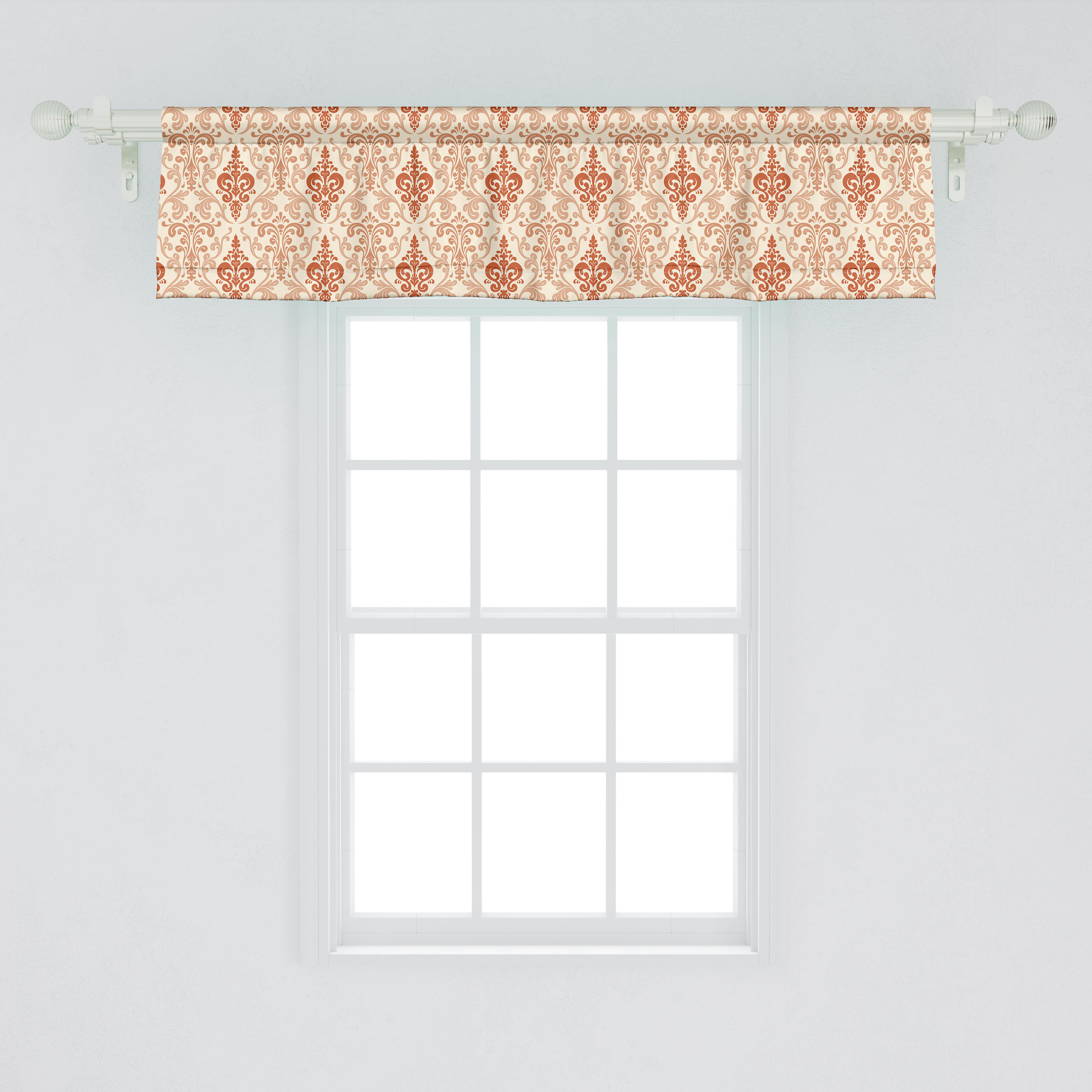 Ambesonne Antique Valance Pack of 2 Byzantine Retro Floral 54"X12 ...