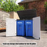 Decksplore 360 Gallons Resin Storage Cabinet With Floor And Double ...