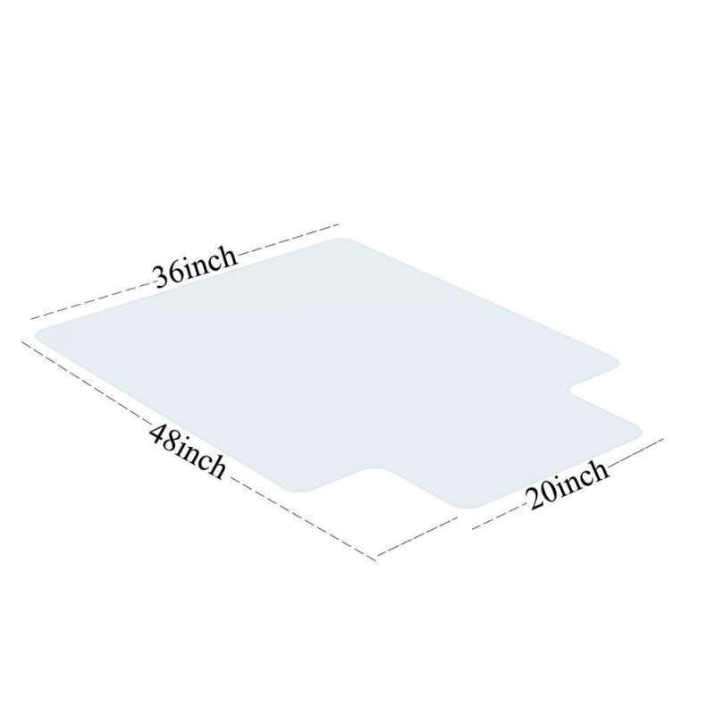 Moda Furnishings Standard Lip Chair Mat with Straight Edge for Firm ...