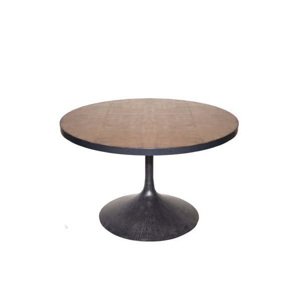 17 Stories Miranda 48" Round Reclaimed Pine Dining Table | Wayfair