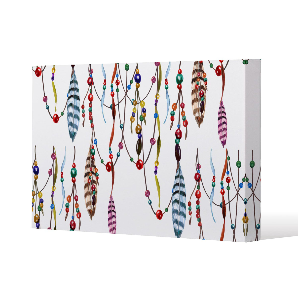 Latitude Vive Ribbon & Bead Slim Style Canvas Print, 15mm Slim Real ...