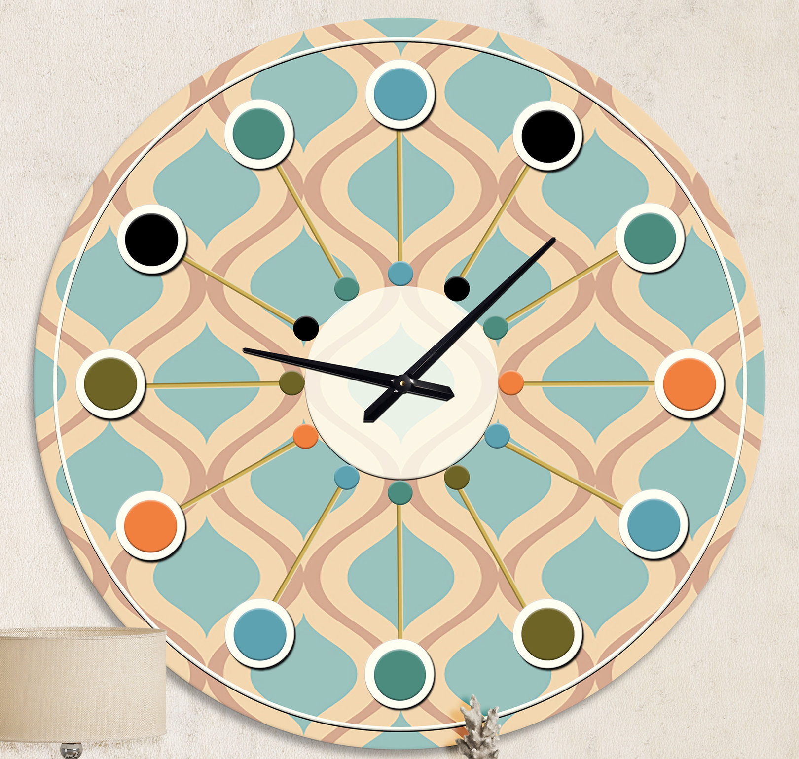 East Urban Home Abstract Retro Geometrical Design V - Mid-Century ...