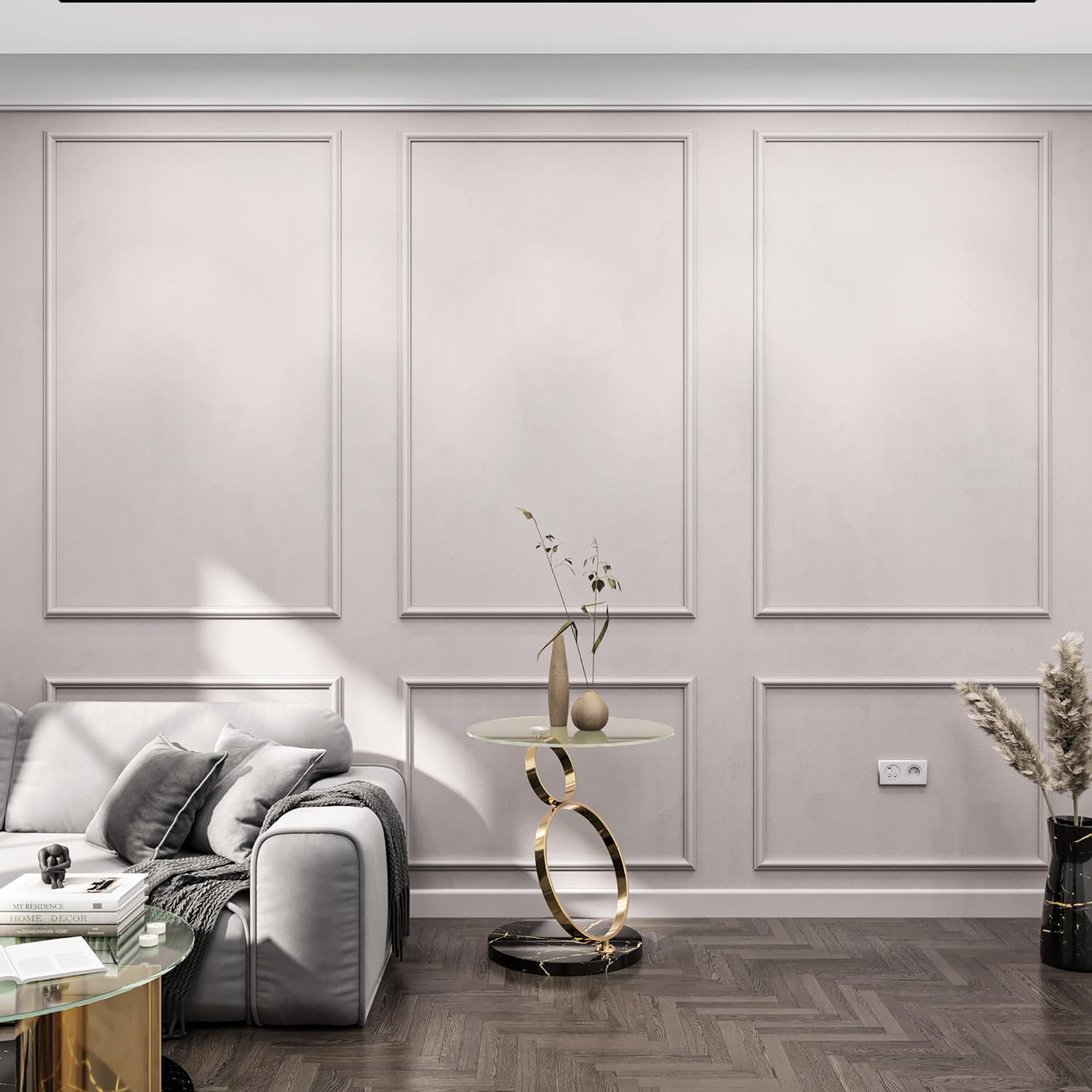 Birdeco Ready to Assemble Wall molding Piece kit, All Edges precut ...