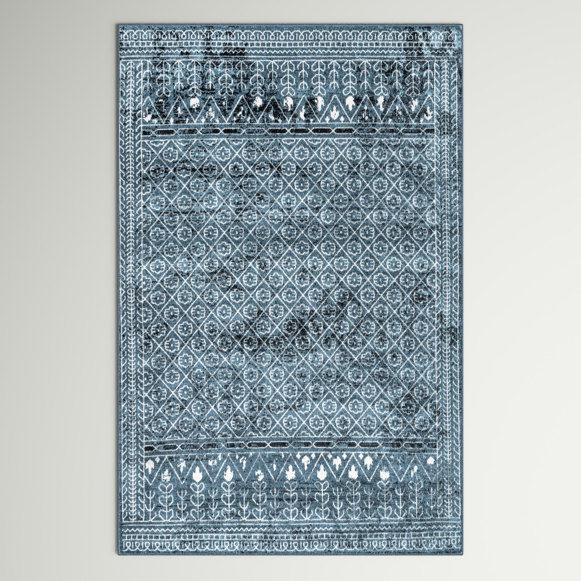 Andover Mills™ Prestyn Trellis Machine Washable Area Rug for Living ...