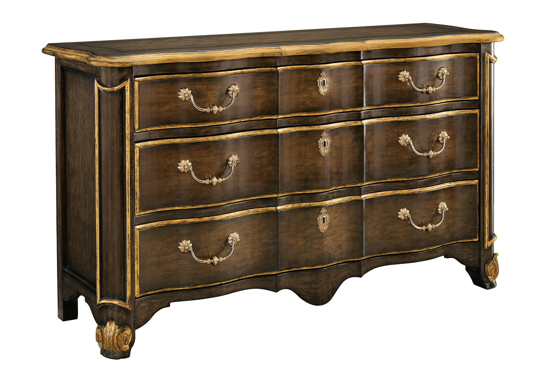 Maitland-Smith Sovereign 3 Drawer 68'' W Solid Wood Dresser | Perigold