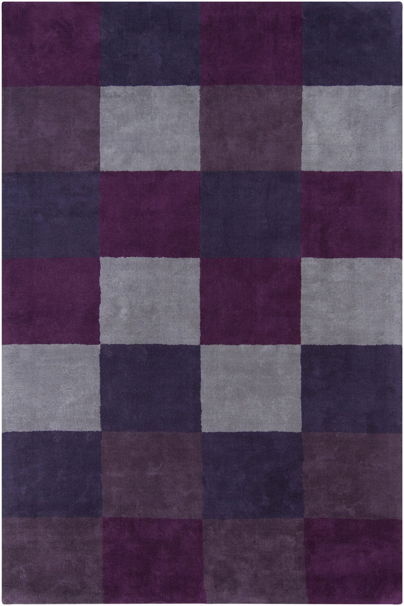 Latitude Run® Arae Geometric Handmade Tufted Wool Purple/Gray Area Rug ...