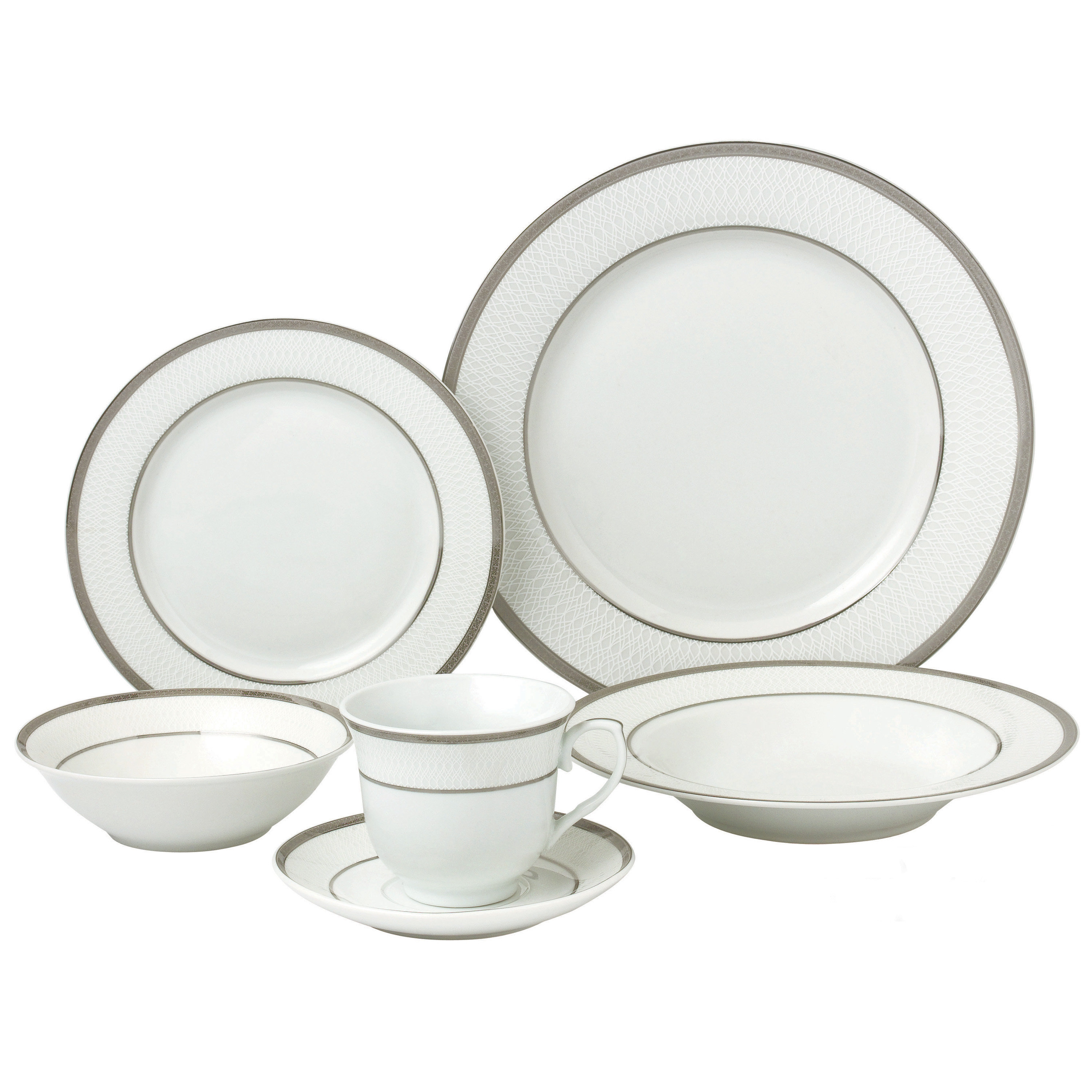Lorren Home Trends 24 Piece Dinnerware Set, Service for 4 & Reviews ...