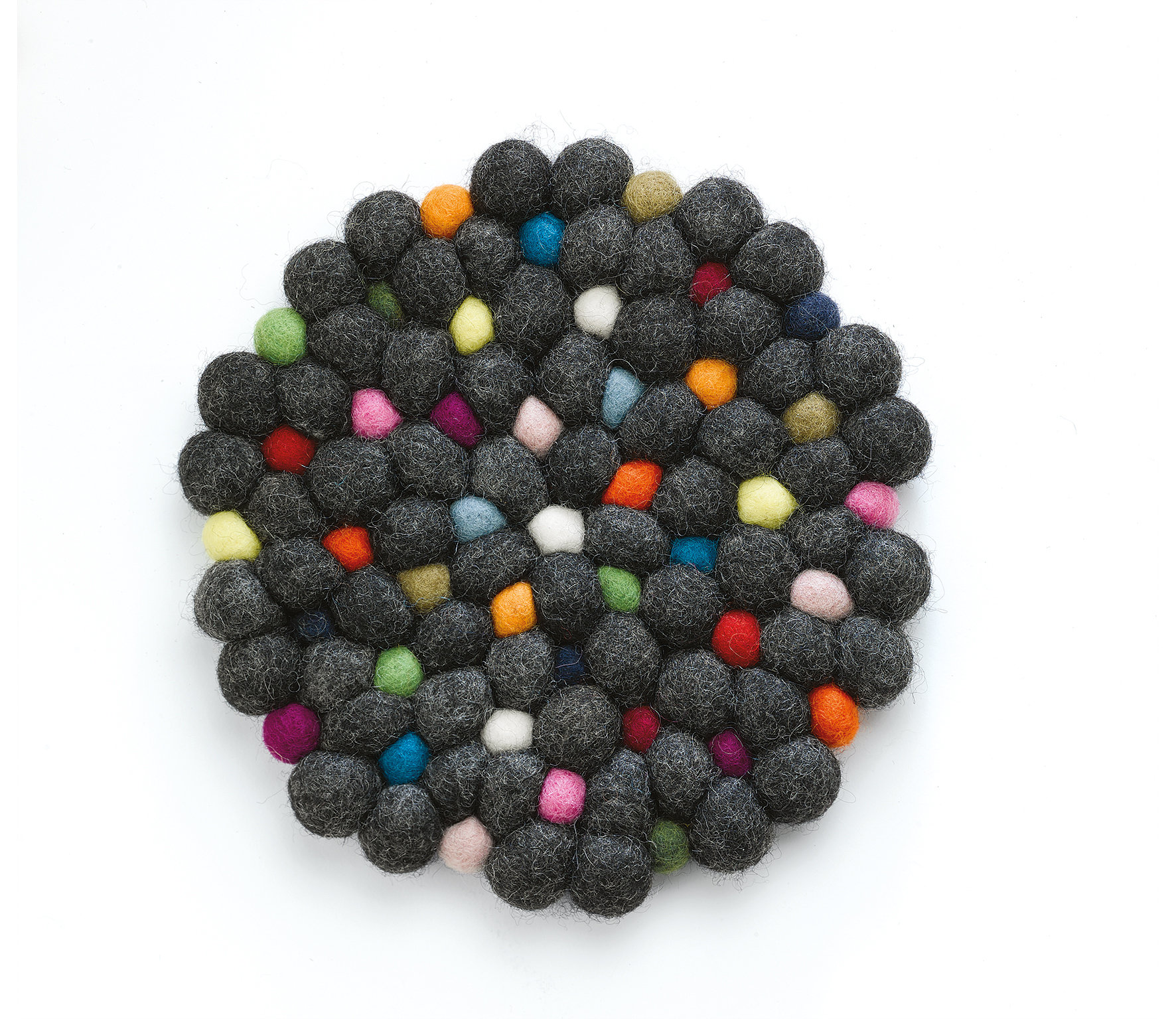 Dakota Fields Nero Round Virgin Wool Trivet | Wayfair
