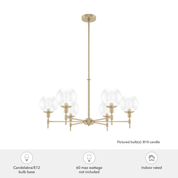 Mercer41 Jaylanie 6 - Light Dimmable Modern Linear Chandelier & Reviews ...