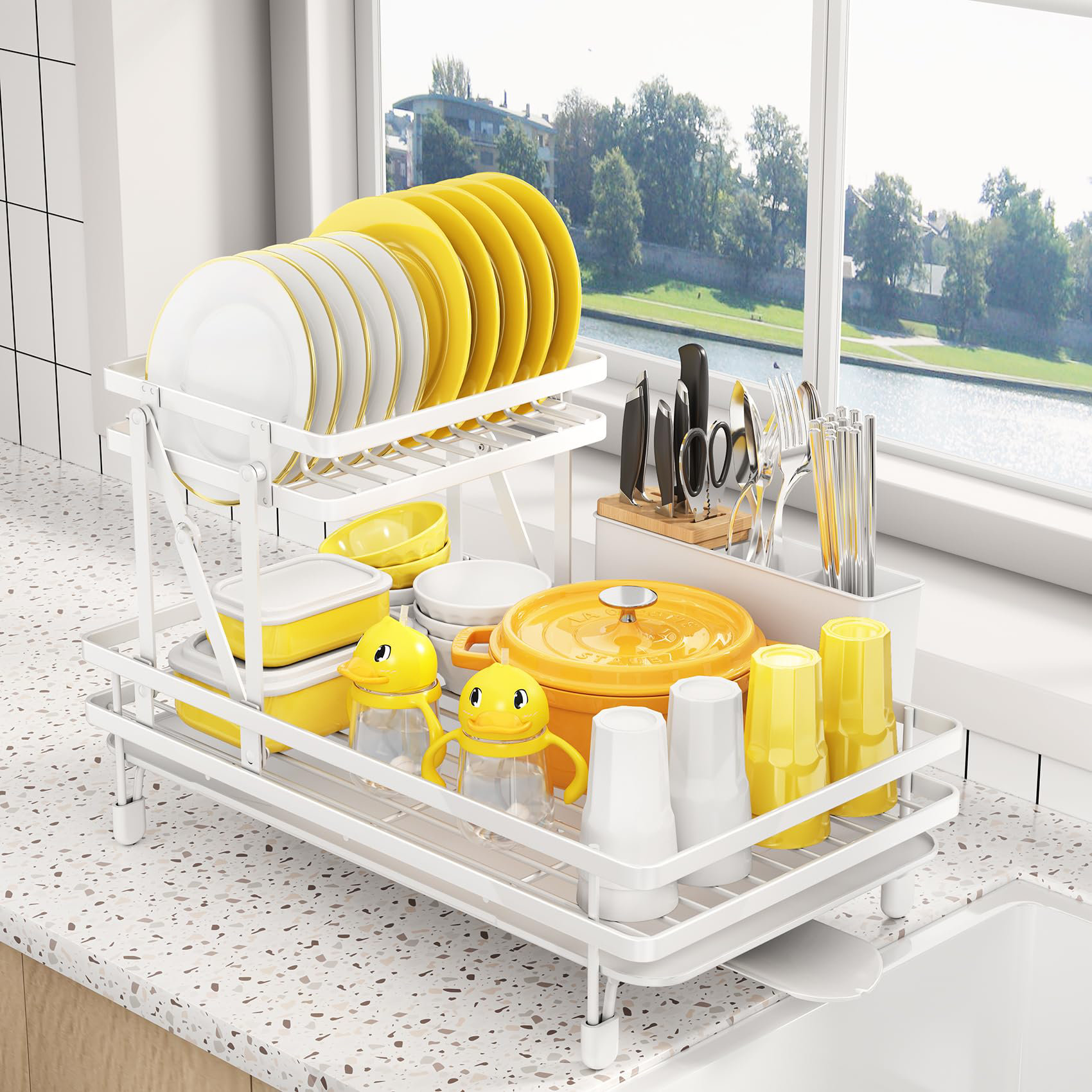 COOREL Two Tier Dish Rack | Wayfair