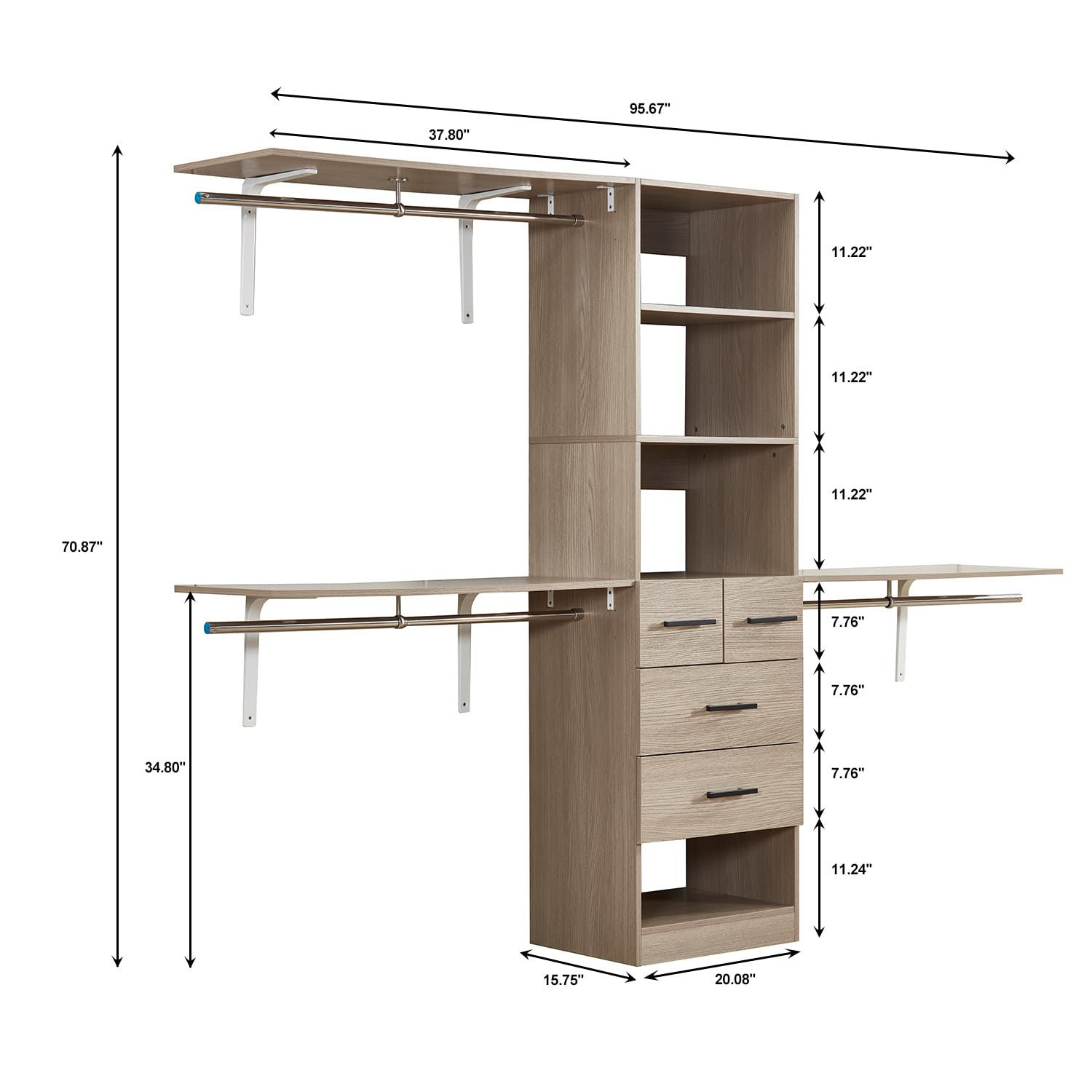 Rebrilliant Built in Closet Organizer Systems: Walk-in Closet Organizer ...