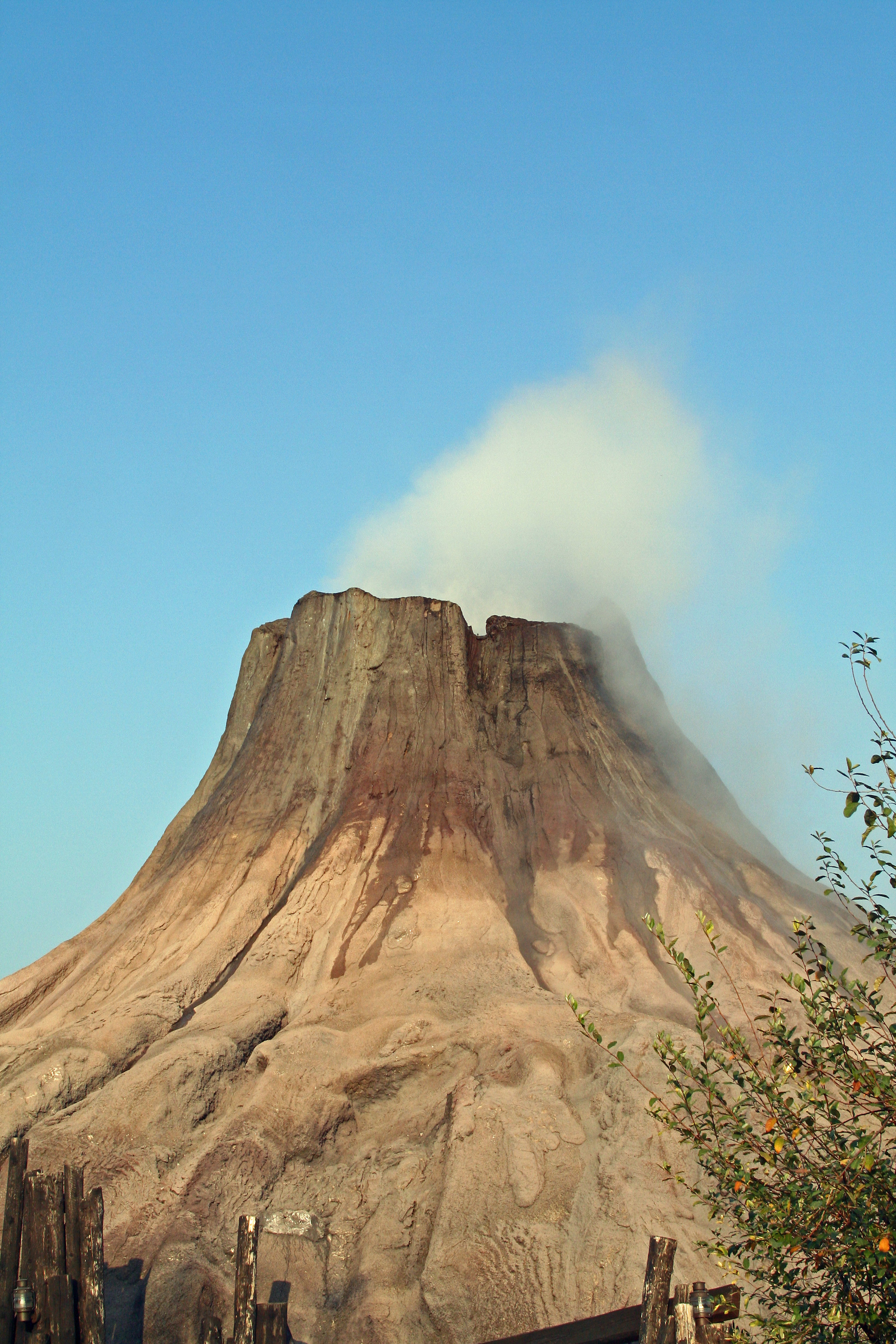 Alpen Home Calwa Volcano With White Smoke - Wrapped Canvas Photograph ...
