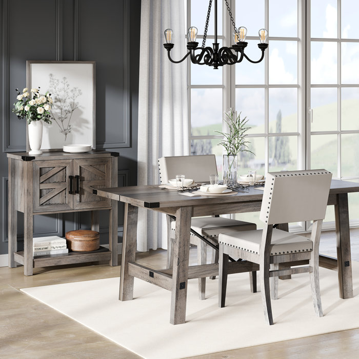 Laurel Foundry Modern Farmhouse Croyd 67" Dining Table and Kitchen ...