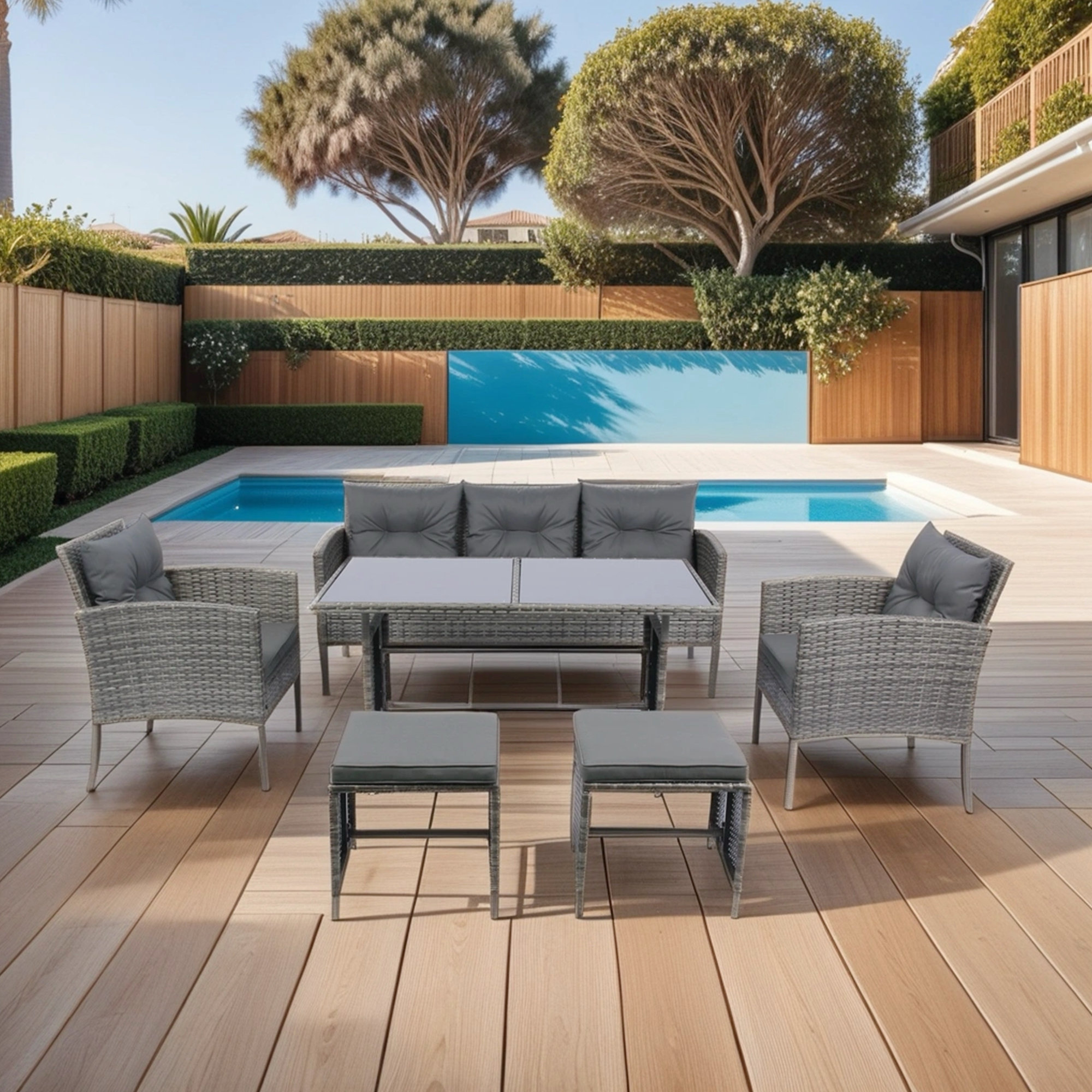Hokku Designs Raime Outdoor Seating Group with Cushions - Wayfair Canada