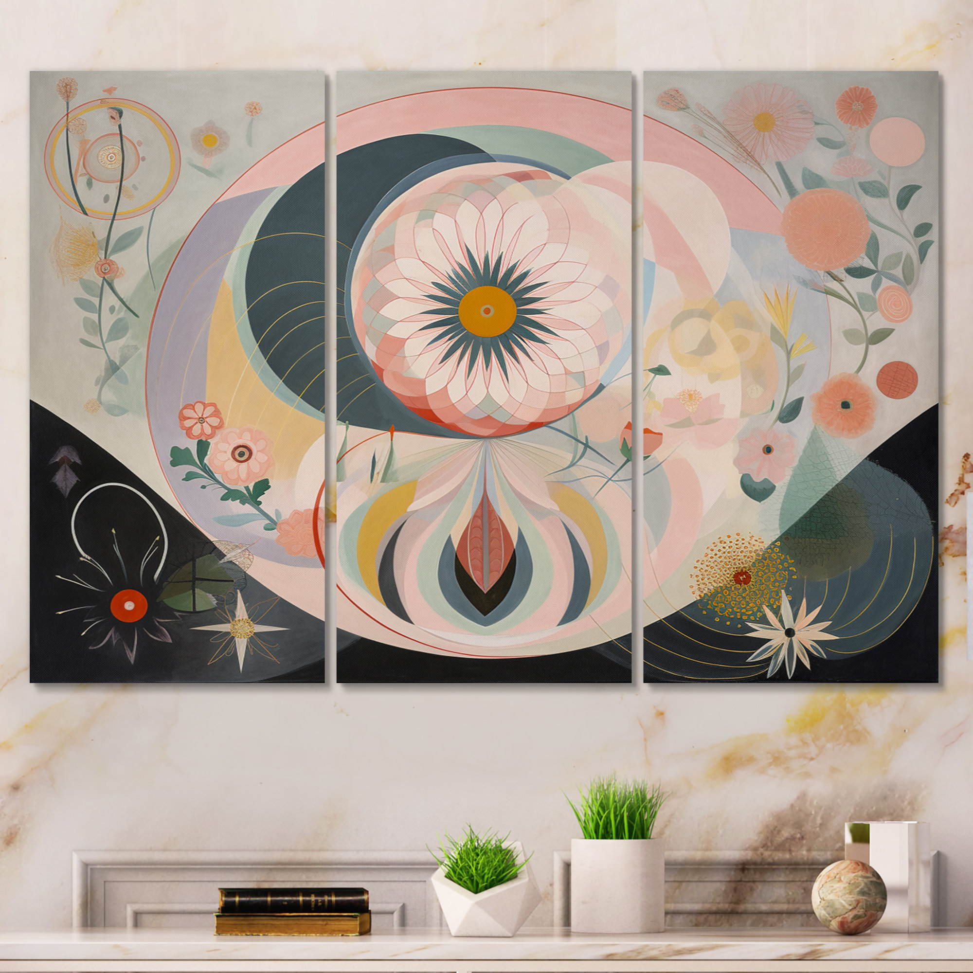 Red Barrel Studio Cosmic Birth Radiance Retro Pastel II - Abstract ...