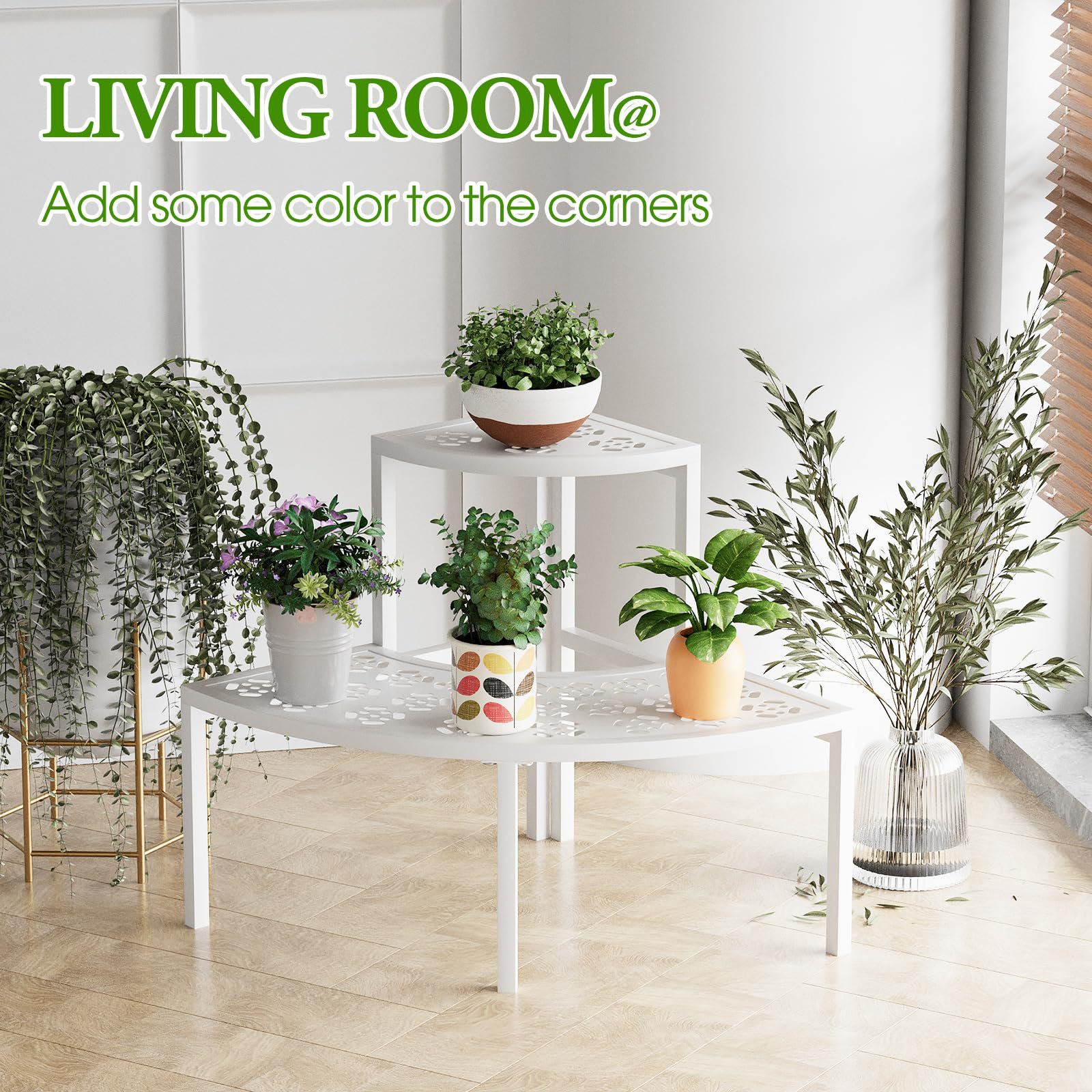 Lark Manor™ 2 Tier Plant Stand Flower Pot Rack for Patio | Wayfair