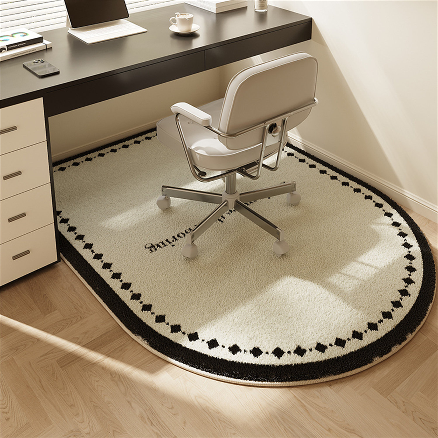JINXI Study Room Carpet - Desk Chair Mat, High-End Bedroom Wood Floor ...