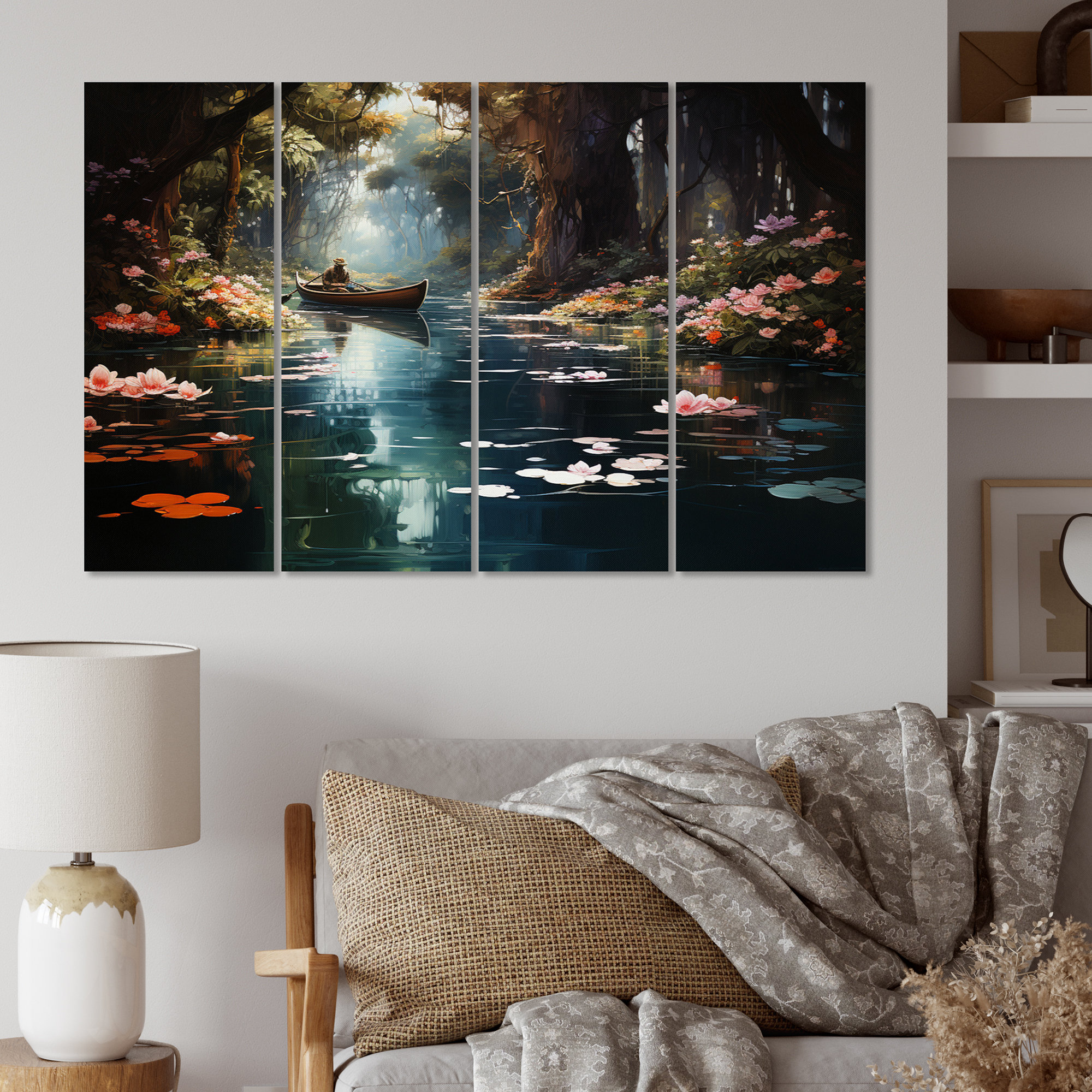 Millwood Pines Brown Canal Surreal Waterways Magical - Canals Metal Art ...