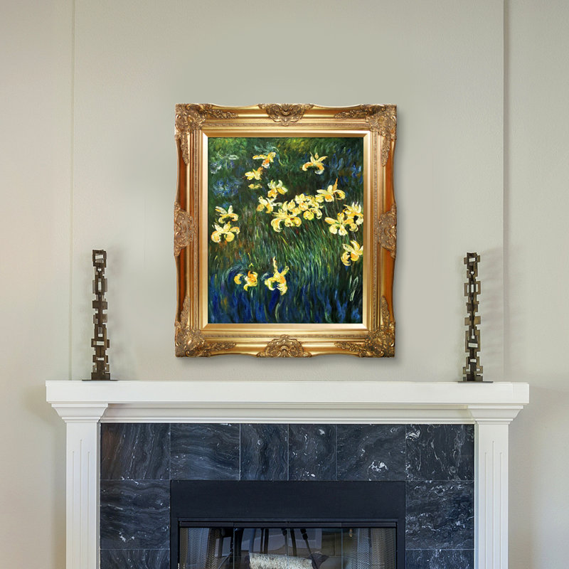 Astoria Grand 'Yellow Irises' by Claude Monet - Picture Frame Painting ...