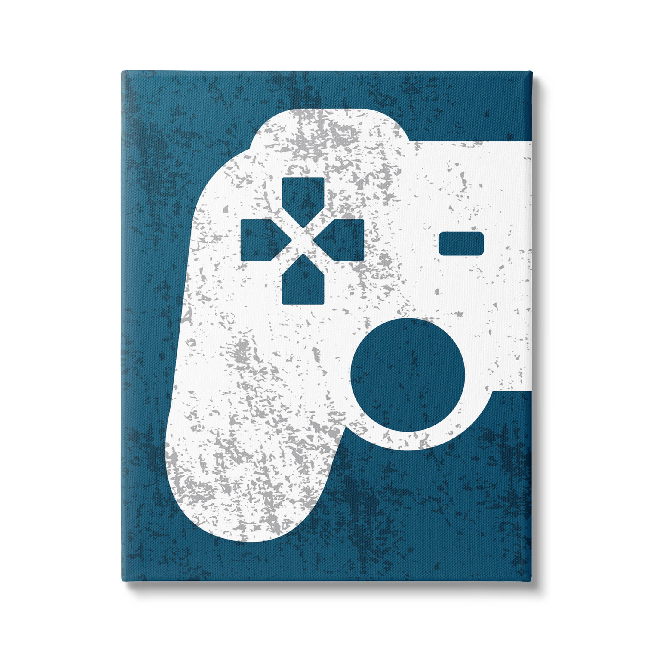 Stupell Industries Distressed Game Controller Shape Canvas Wall Art By ...
