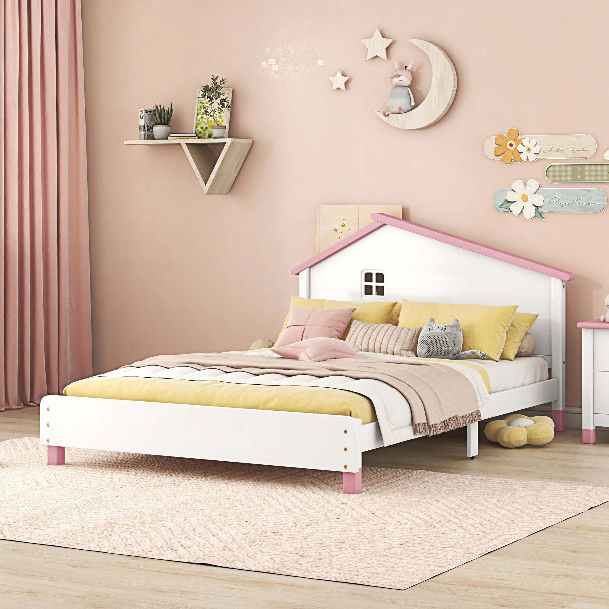 Harper Orchard Michigantown Modern Wood Platform Bed Kids Beds with ...