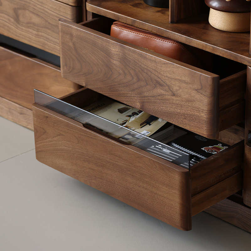 Licalilo Black Walnut Wood Multi-functional Storage Cabinet | Wayfair