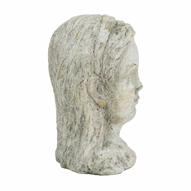 Winston Porter Outdoor Cement Lady Bust Statue - 6.7" x 6" x 9.5 ...