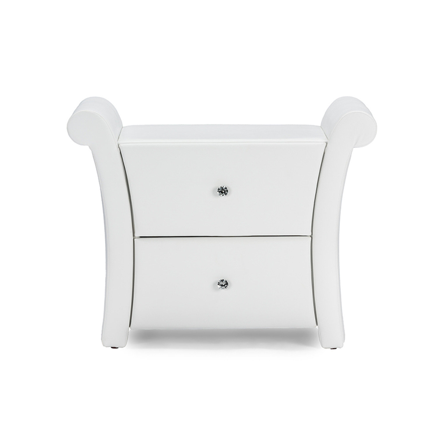 Red Barrel Studio® Victoria Matte Black Nightstand with 2 Storage ...