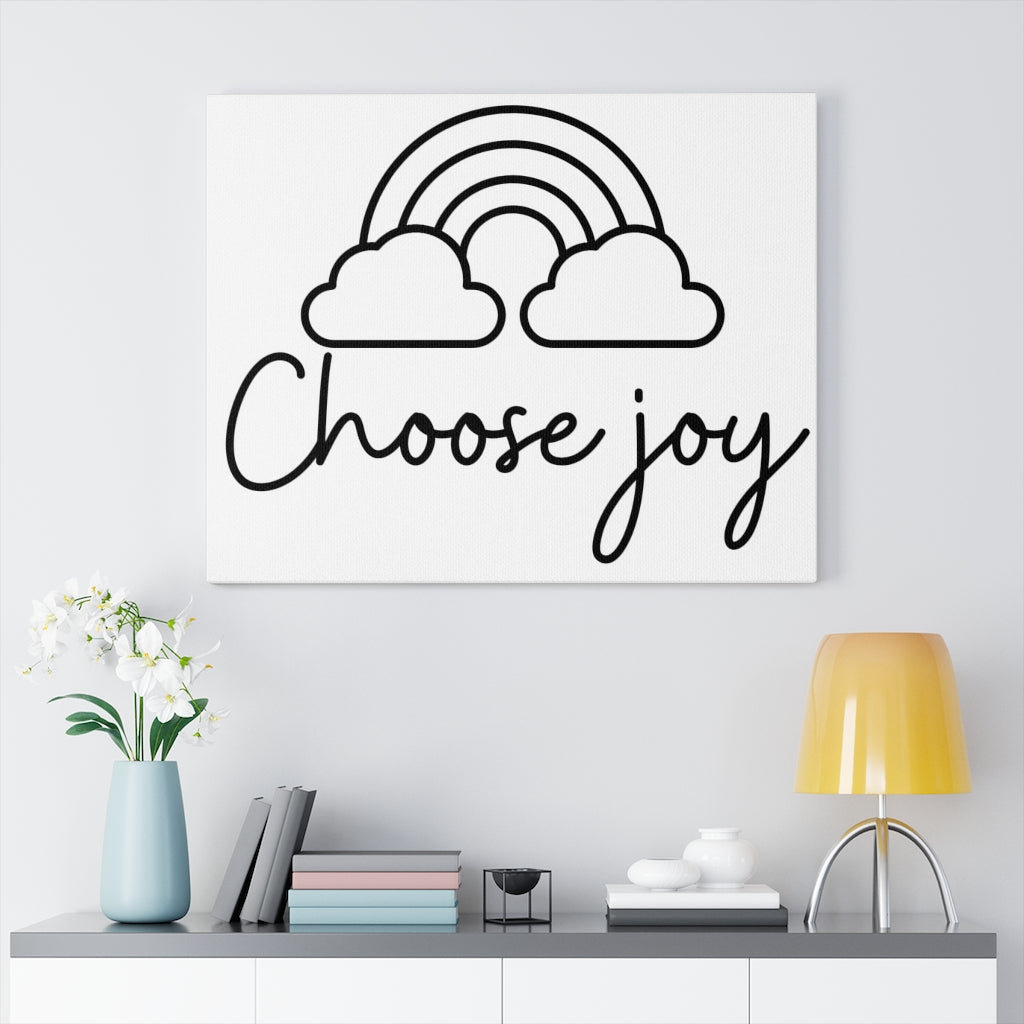 Trinx Inspirational Quote Canvas Choose Joy Wall Art Motivational Motto ...
