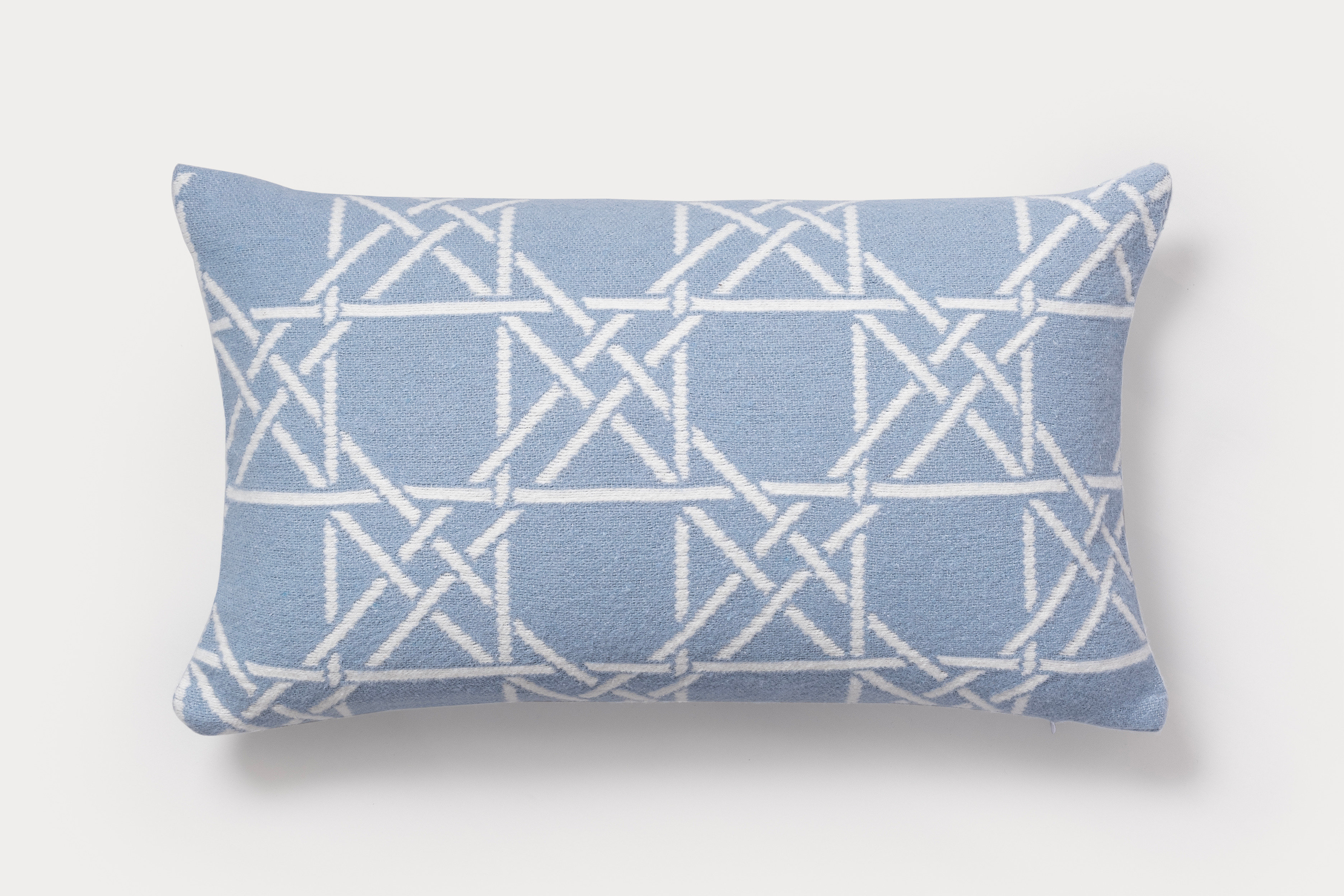 Brooks Brothers LATTICE WORK DECORATIVE 100% Cotton Lumbar Rectangular ...