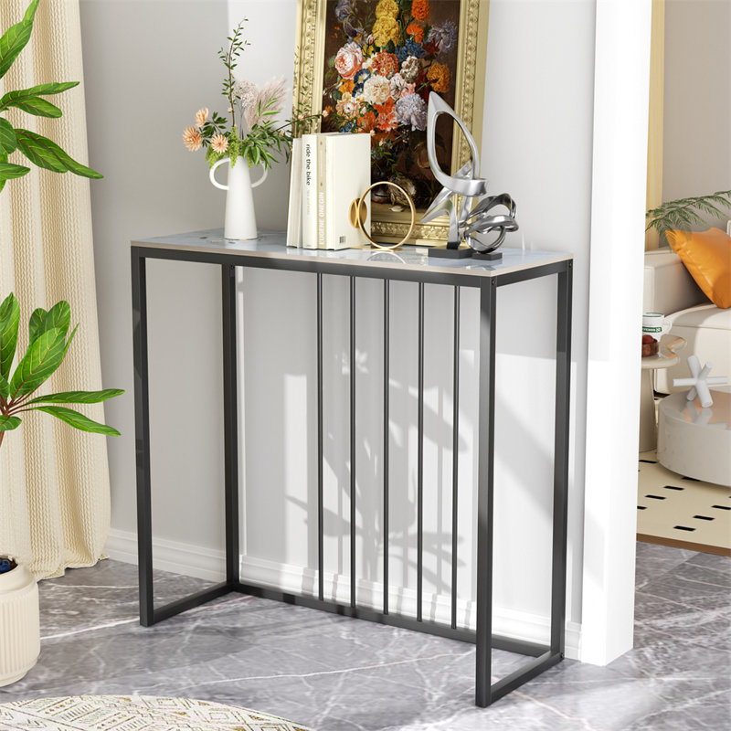Wrought Studio™ High-End Marble Console Table Modern Sofa Side Table ...