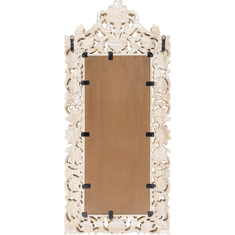 One Allium Way® Haigler Arch Solid Wood Wall Mirror | Wayfair