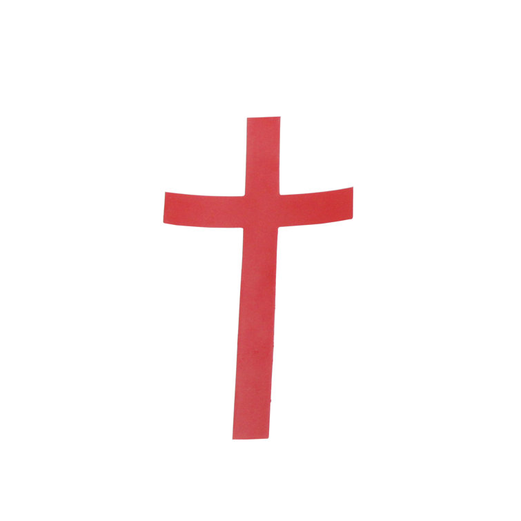 Trinx 3 x 5" Red Christian Cross Sticker Church Logo Self Adhesive ...