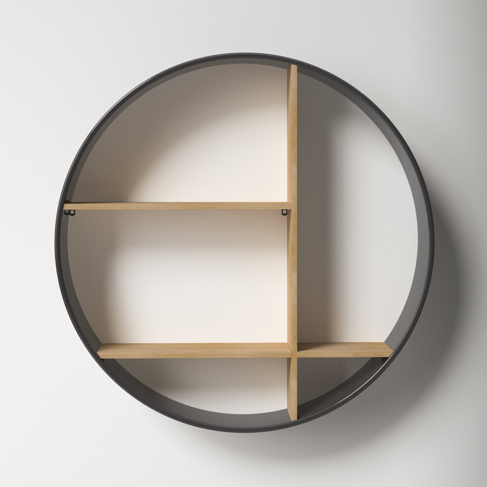 AllModern Jon 2 Tiered Circle Round Wall Shelf | Wayfair