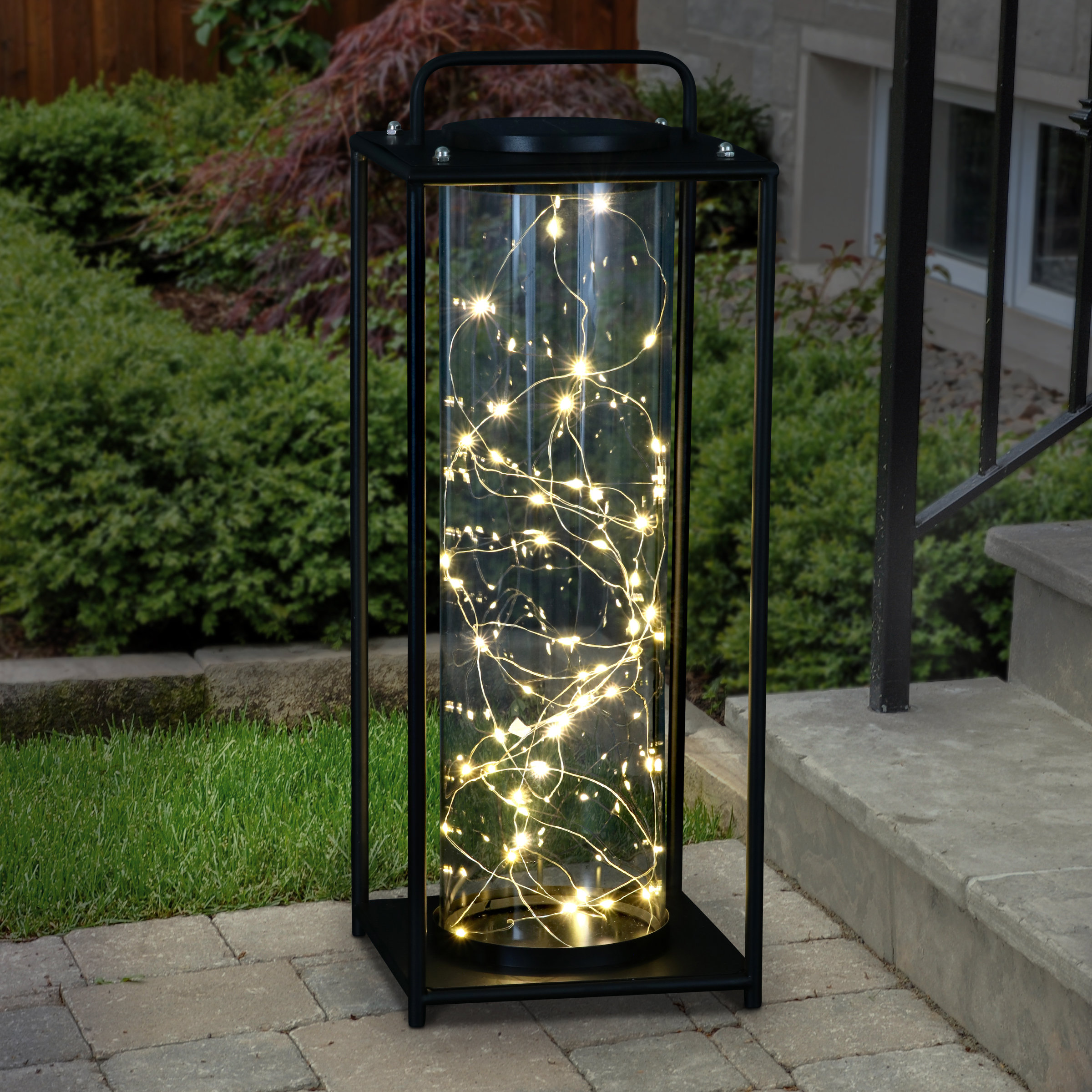 Exhart 21'' Solar Powered Integrated LED Outdoor Lantern & Reviews ...