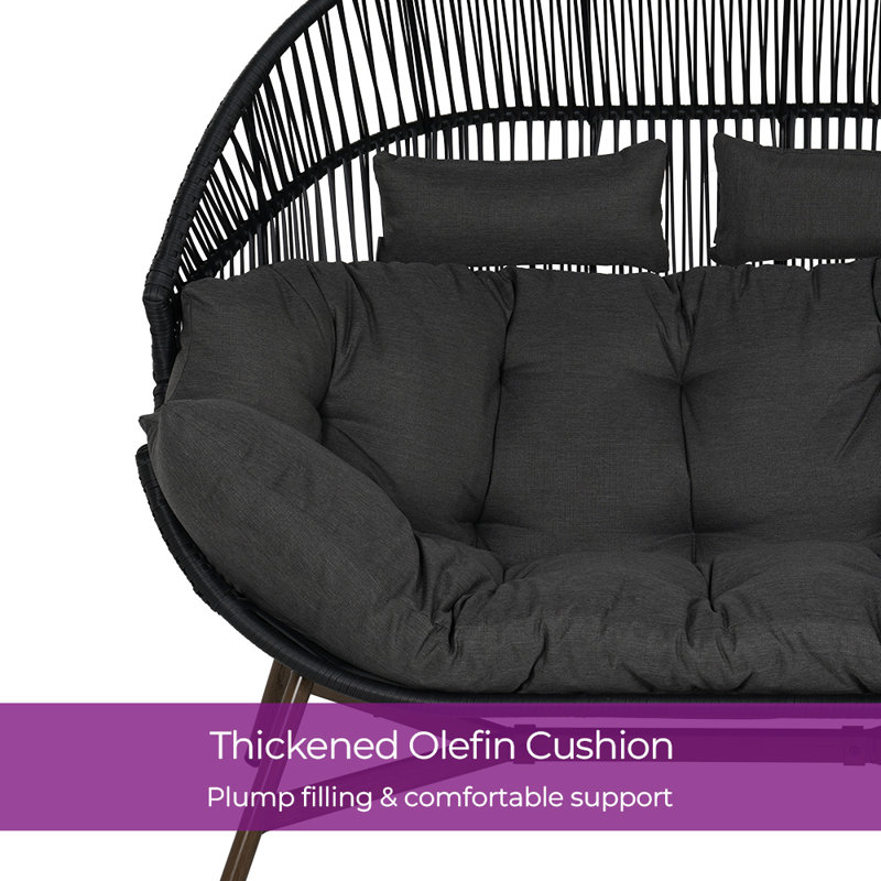 Langley Street Lyall Cuddle Wicker Outdoor Lounge Chair & Reviews ...