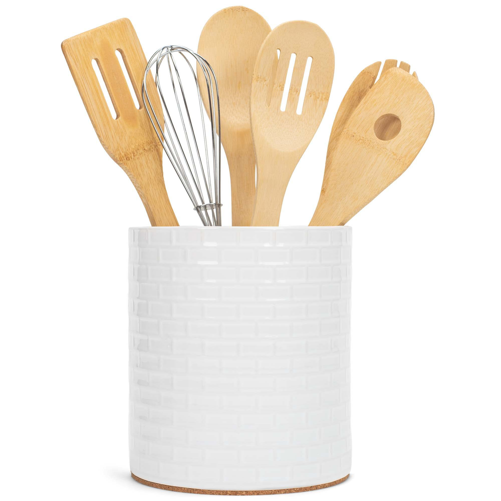 Hokku Designs Embossed Subway Tile Ceramic Stoneware Cork Bottom ...