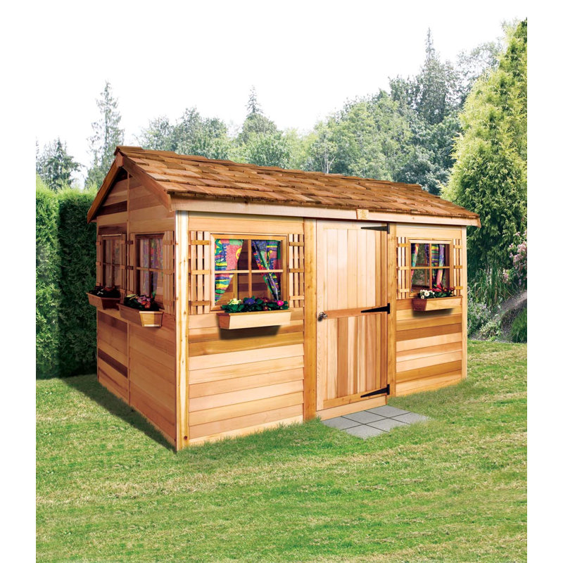 Cedarshed Beachhouse 9 ft. W x 6 ft. D Western Red Cedar Wood Storage ...