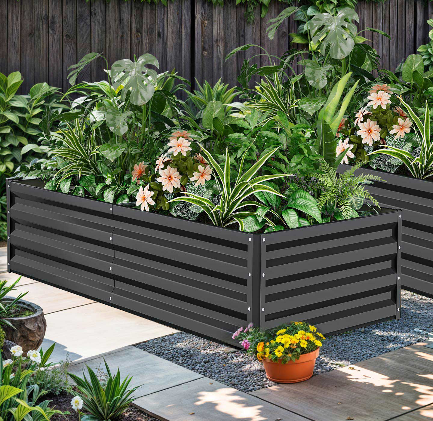 Arlmont & Co. Planter Box for Plants, Vegetables, and Flowers, Includes ...