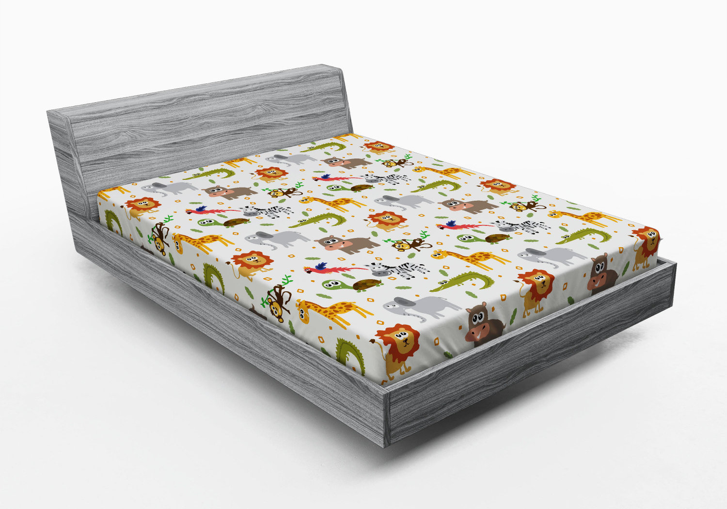 Ambesonne Cartoon Animal Fitted Sheet | Wayfair