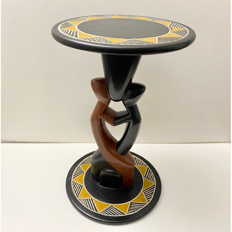 African Heritage Collection Solid Wood Drum End Table & Reviews | Wayfair