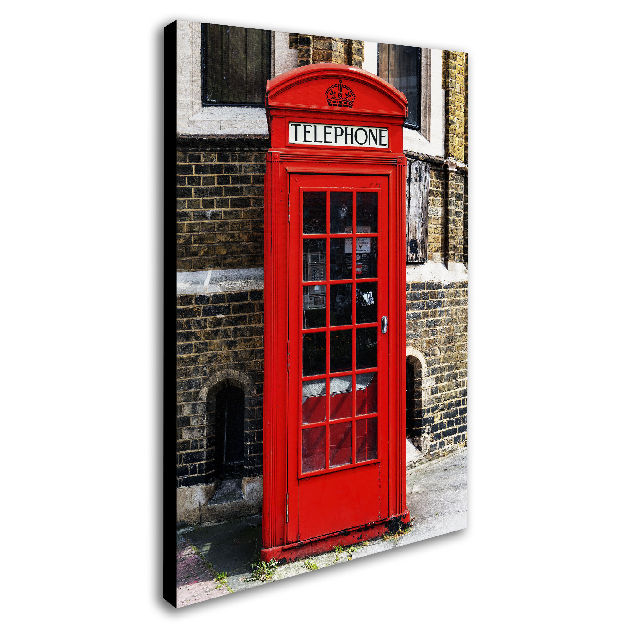 Ivy Bronx 'English Phone Booth London' Photographic Print on Wrapped ...