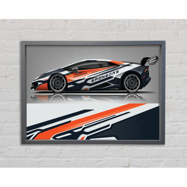 Bright Star Race Supercar - Single Picture Frame Art Prints on Canvas ...