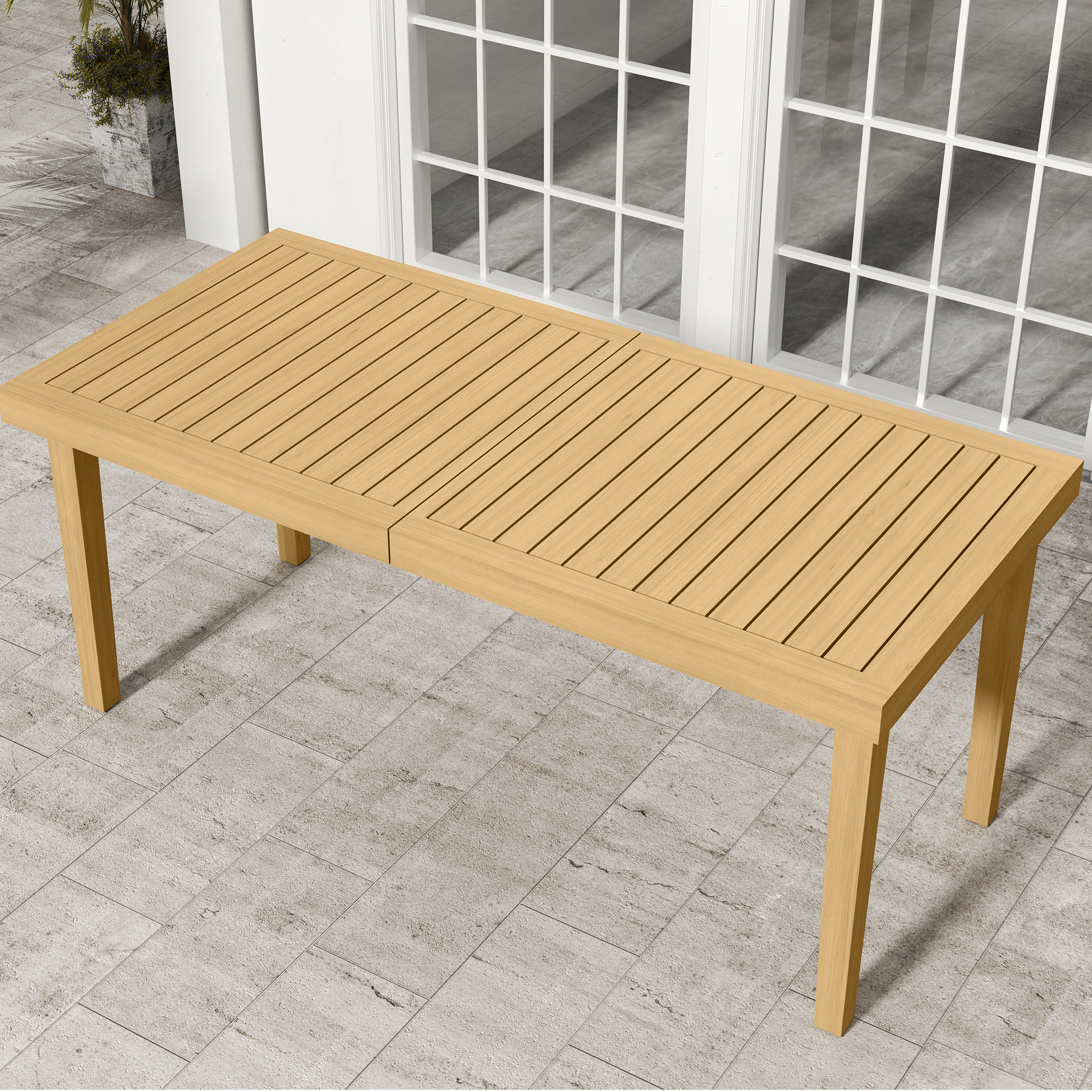 Blue Elephant Itzabelle Rectangular 6 - Person 175.3cm L Outdoor Table ...