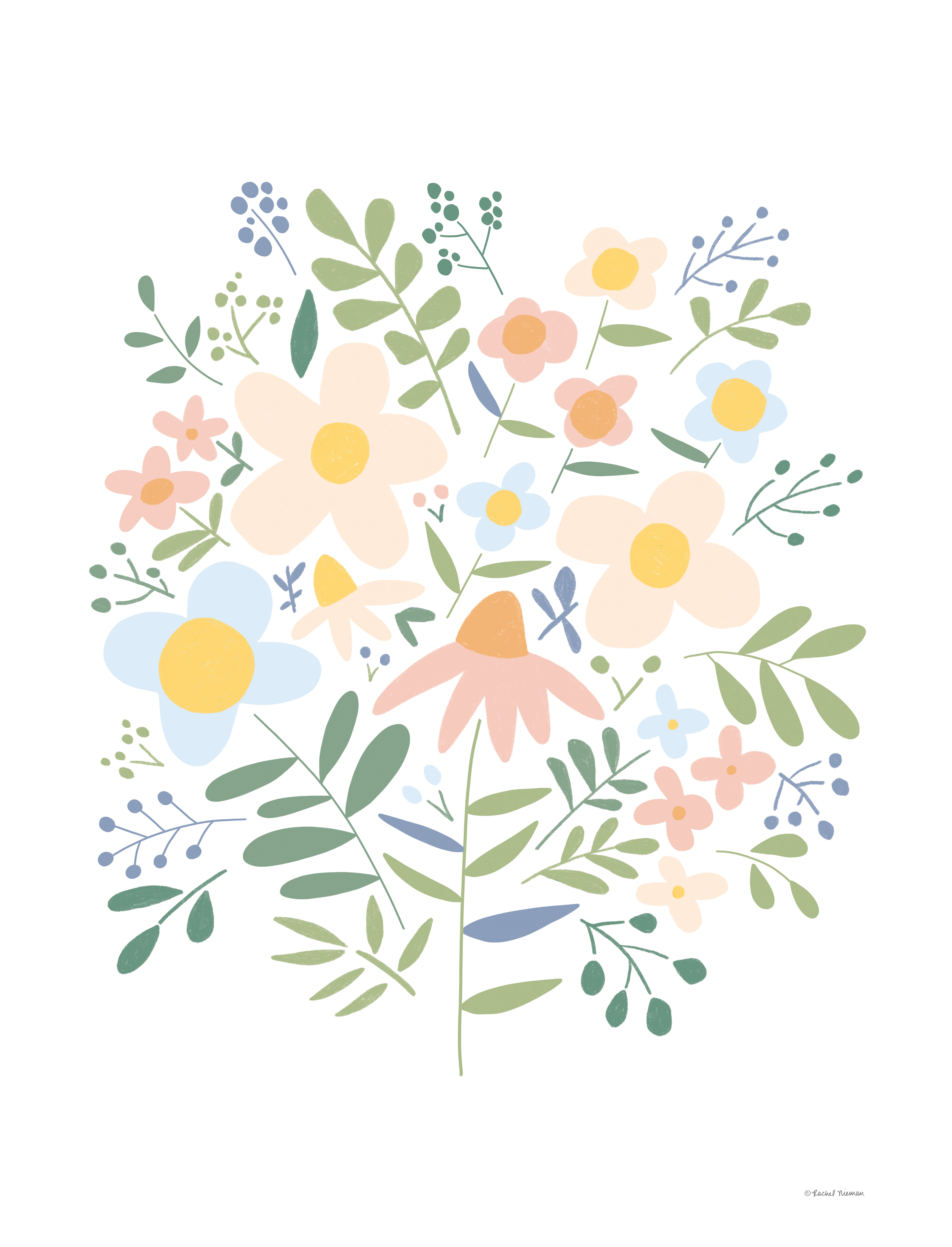 Winston Porter Jameal Daisy Filled Happy Bouquet On Canvas Print | Wayfair